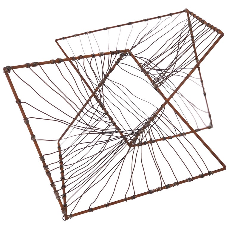 1960s Abstract String Wire Metal Kinetic Sculpture at 1stDibs