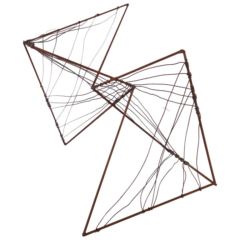 1960s Abstract String Wire Metal Kinetic Sculpture at 1stDibs