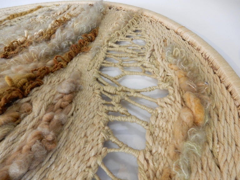 1960s Abstract Wool Textile Wall Art Sculpture at 1stDibs