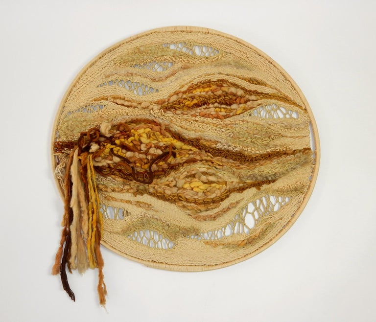 1960s Abstract Wool Textile Wall Art Sculpture at 1stDibs