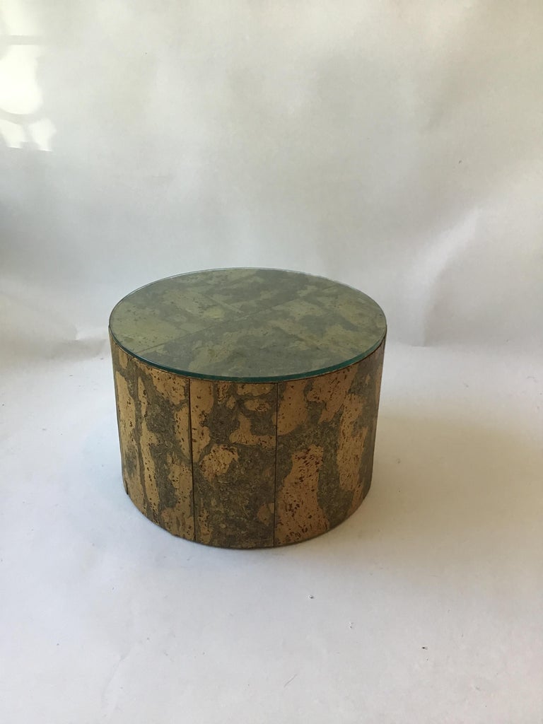 1960s Adrian Pearsall Round Cork Side Table at 1stDibs