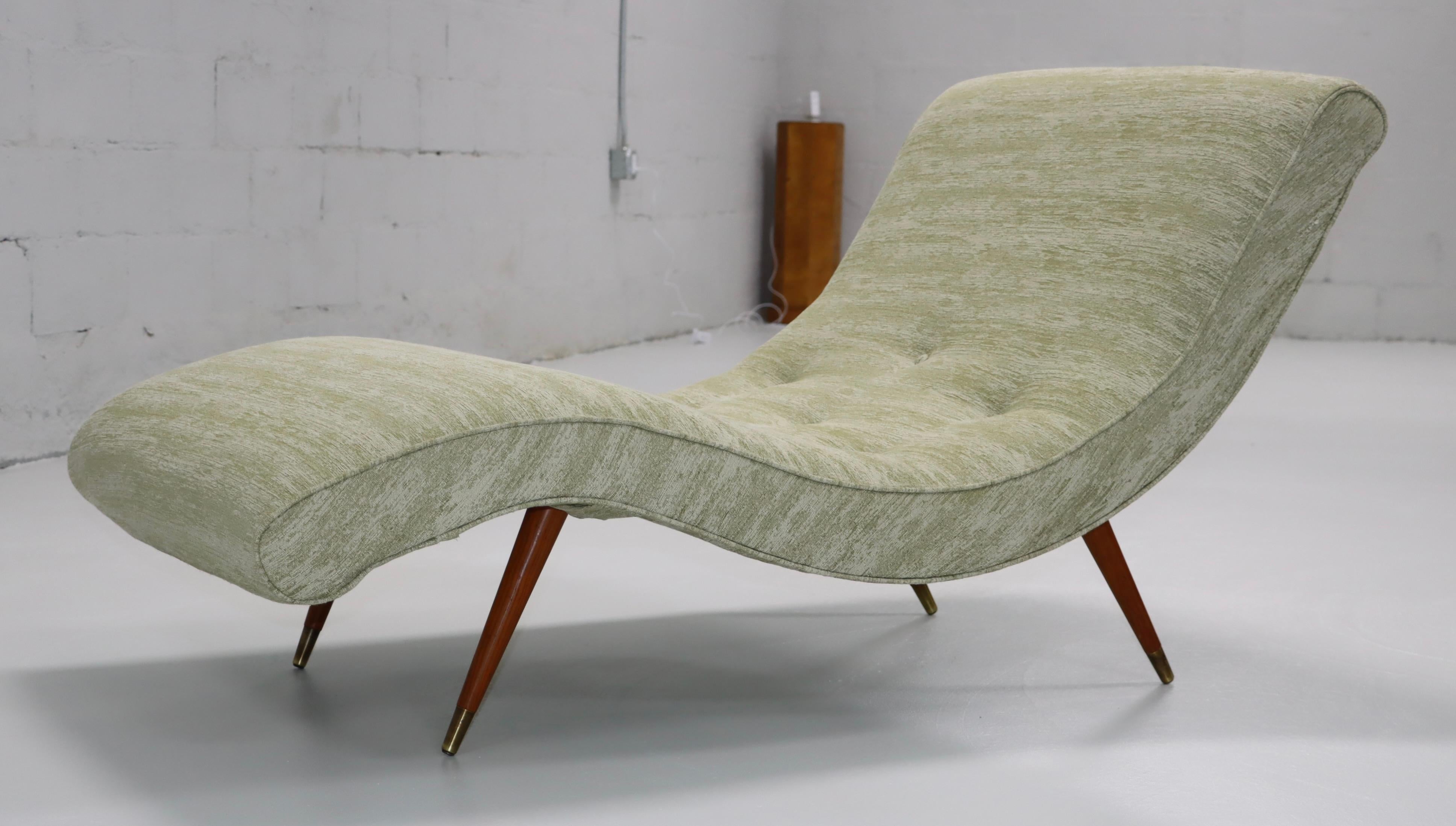 1960's Adrian Pearsall Wave Chaise Lounge For Sale at 1stDibs