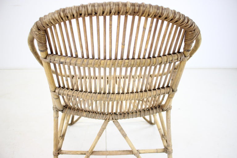 1960s Alan Fuchs Rattan Lounge Chair by Uluv, Czechoslovakia For Sale ...