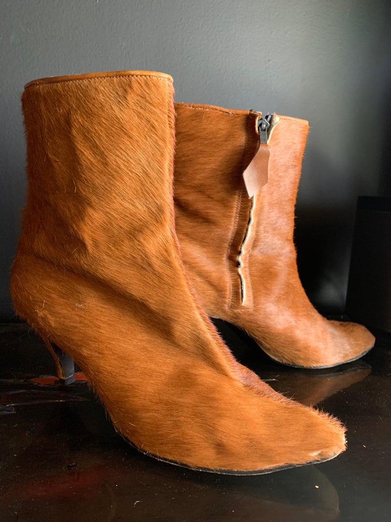 1960s Albertina Fawn Color Pony Mod Go-Go Booties From Italy For Sale ...