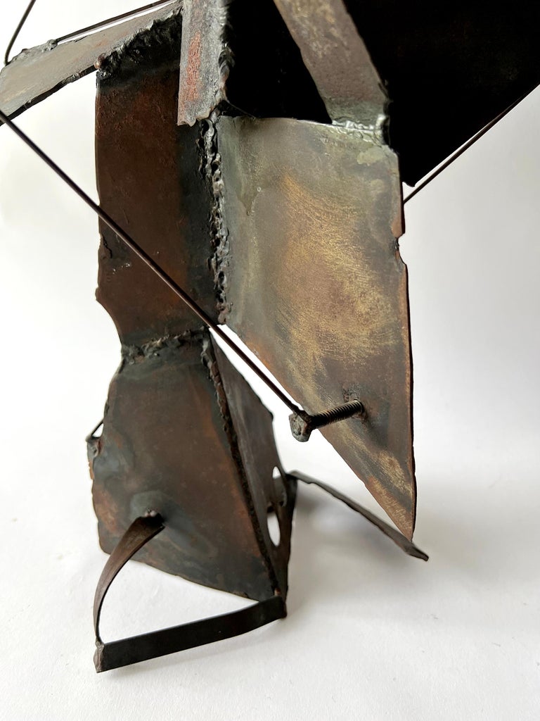 1960s American Industrialist Modern Welded Steel Sculpture For Sale at ...