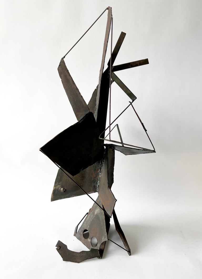1960s American Industrialist Modern Welded Steel Sculpture For Sale at ...