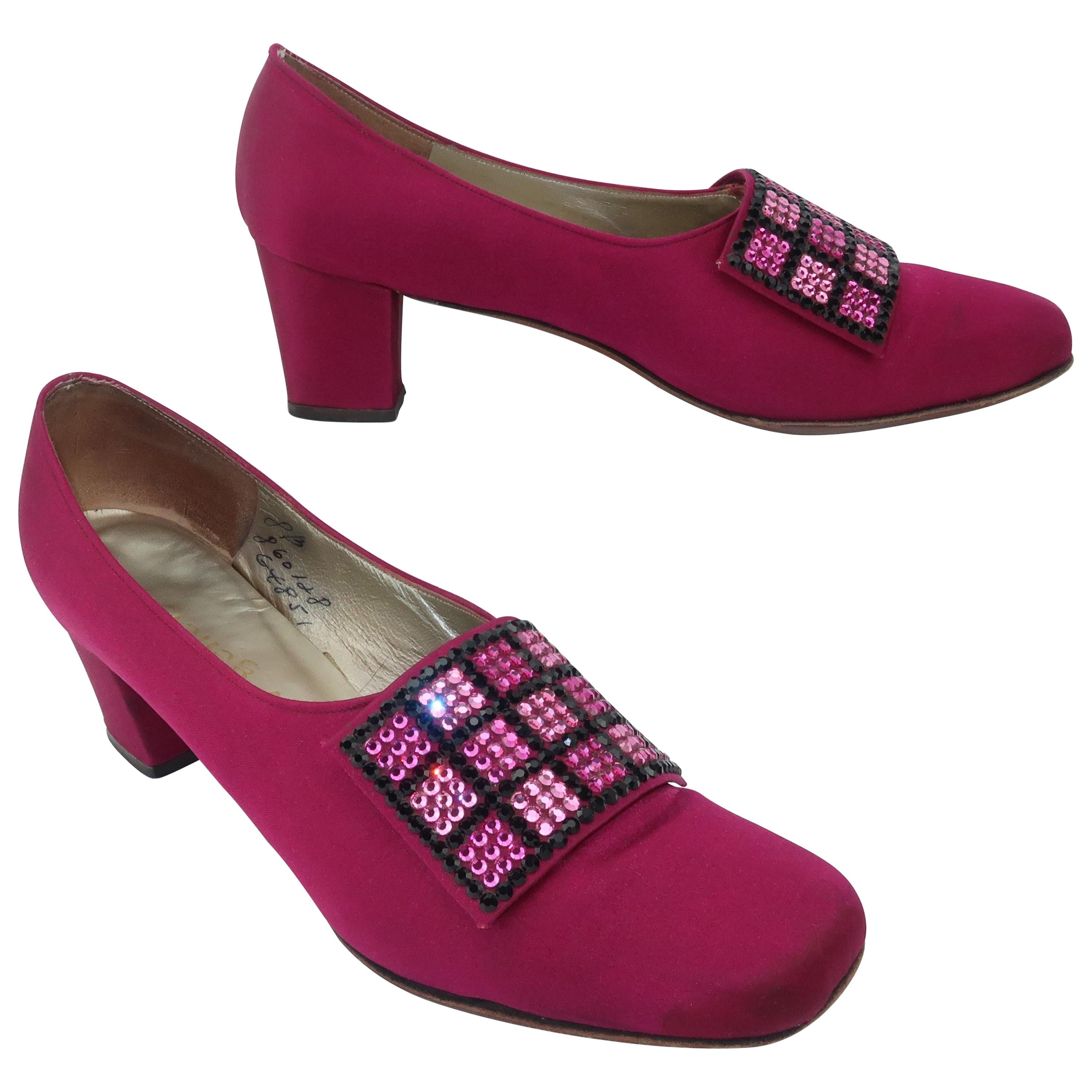 1920's Art Deco Celluloid and Rhinestone Heels Flapper Evening Shoes at ...