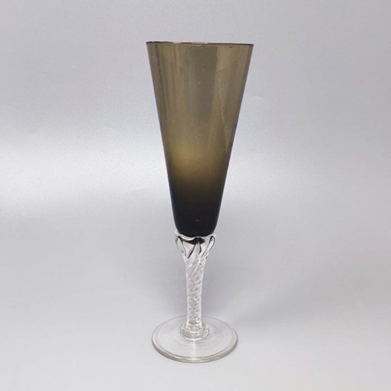 1960s Astonishing Set of Six Murano Glasses, Made in Italy at 1stDibs
