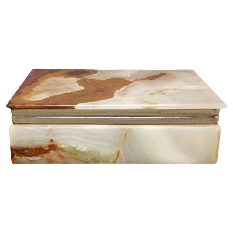 1960s Astonishing Vintage Alabaster Box Made in Italy For Sale at 1stDibs