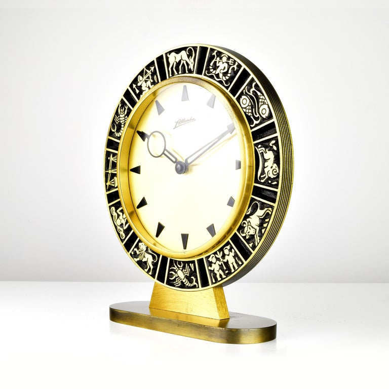 gold clock table