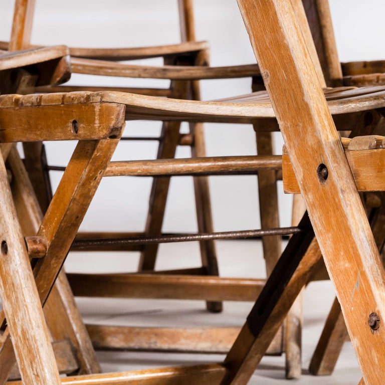 1960's Beech Folding Chairs - Set Of Twelve - (Model 2183) For Sale at ...