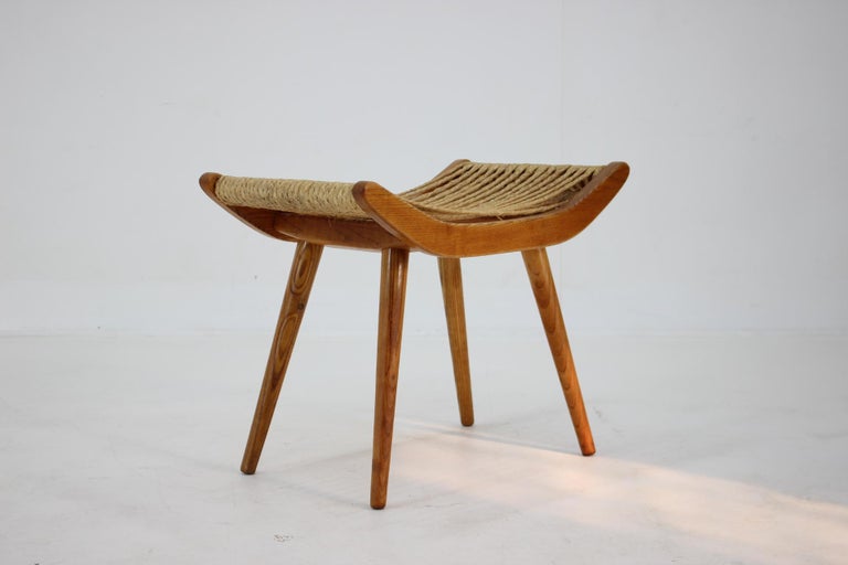 1960s Beech Straw Stool, Czechoslovakia at 1stDibs