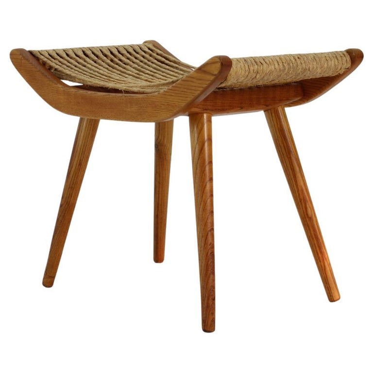 1960s Beech Straw Stool, Czechoslovakia at 1stDibs