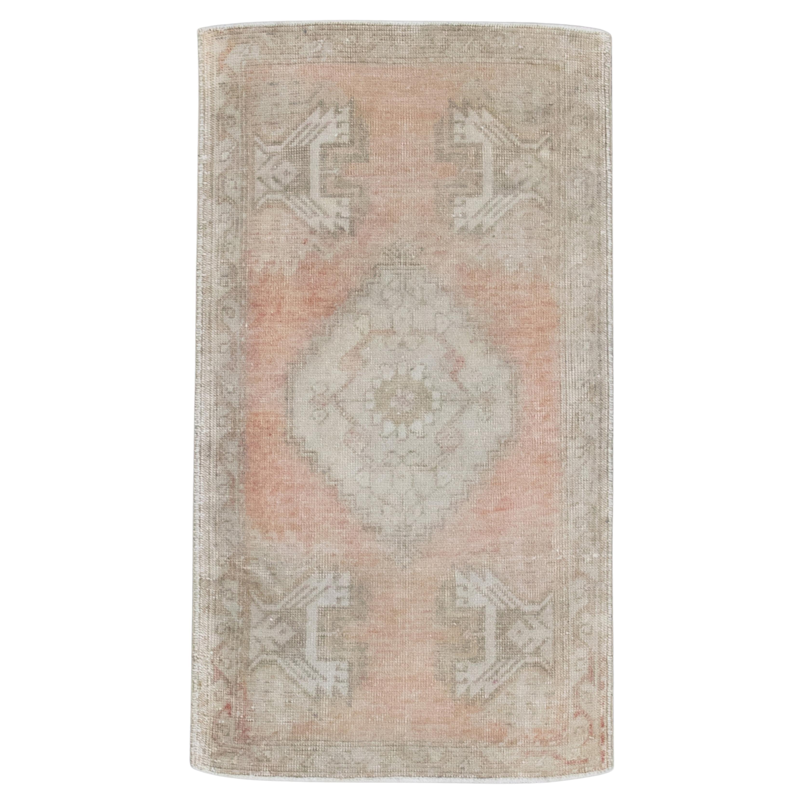 1960s Red Multicolor Vintage Turkish Mini Rug 1'7" X 2'11" For Sale at ...