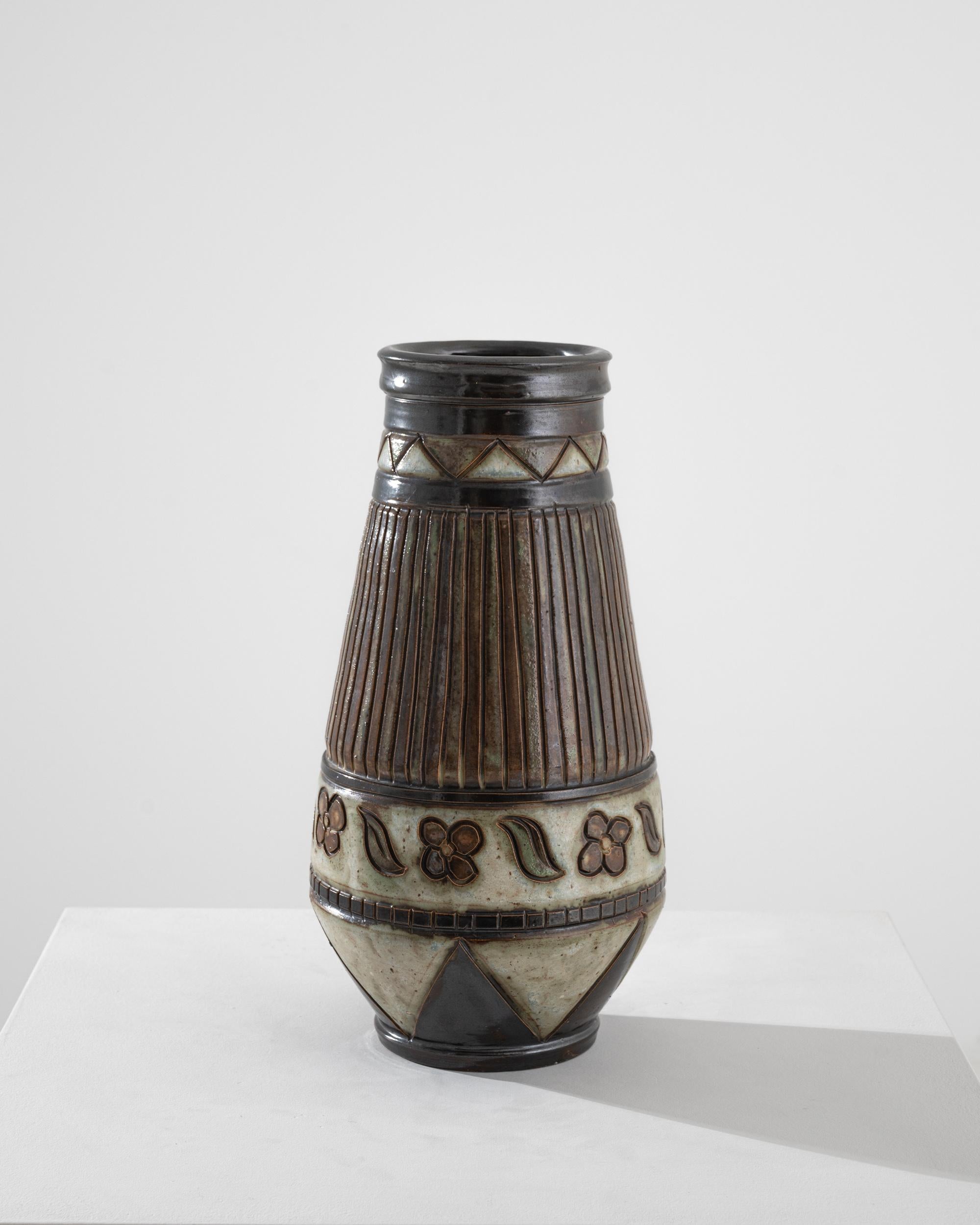 1960s Belgian Studio Pottery Vase at 1stDibs