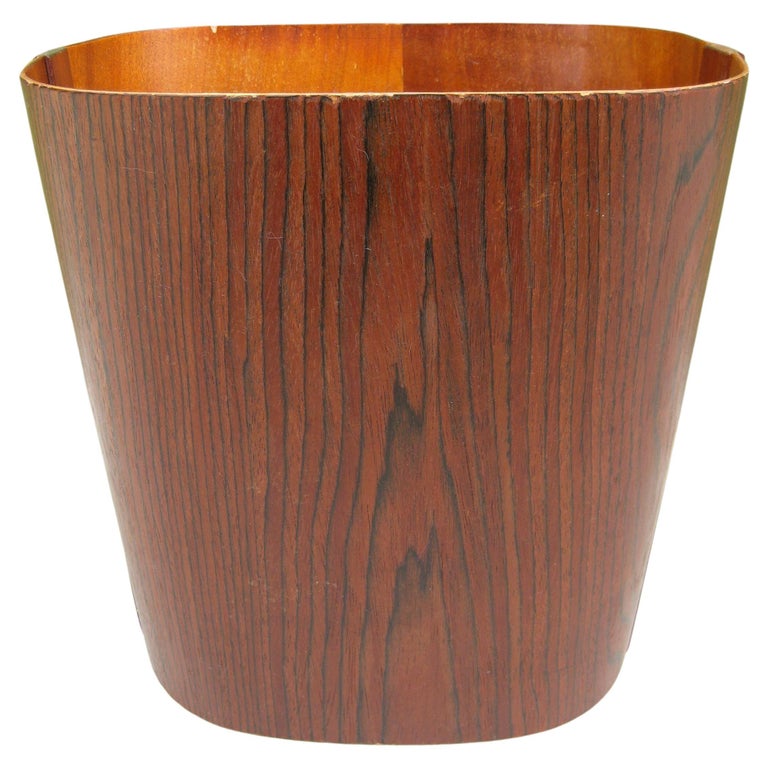 1960's, Beni Mobler Danish Modern Rosewood Waste Basket Trash Can ...