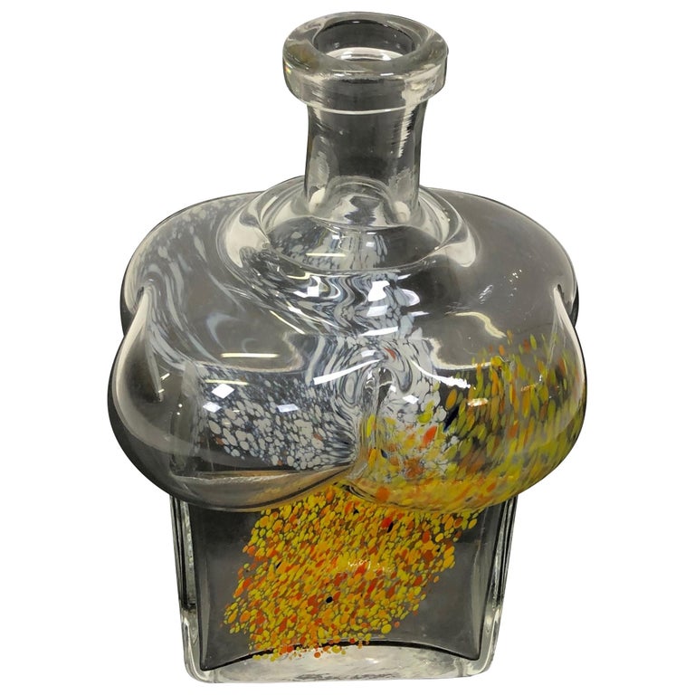 1960s Bertel Vallien Large Swedish Art Glass Vase by Kosta Boda For ...