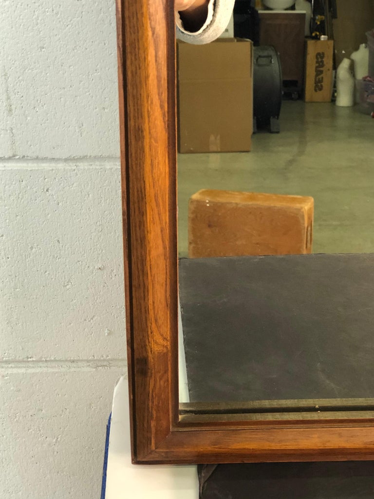 1960s Beveled Wood Wall Mirror For Sale at 1stDibs | 1960s mirror