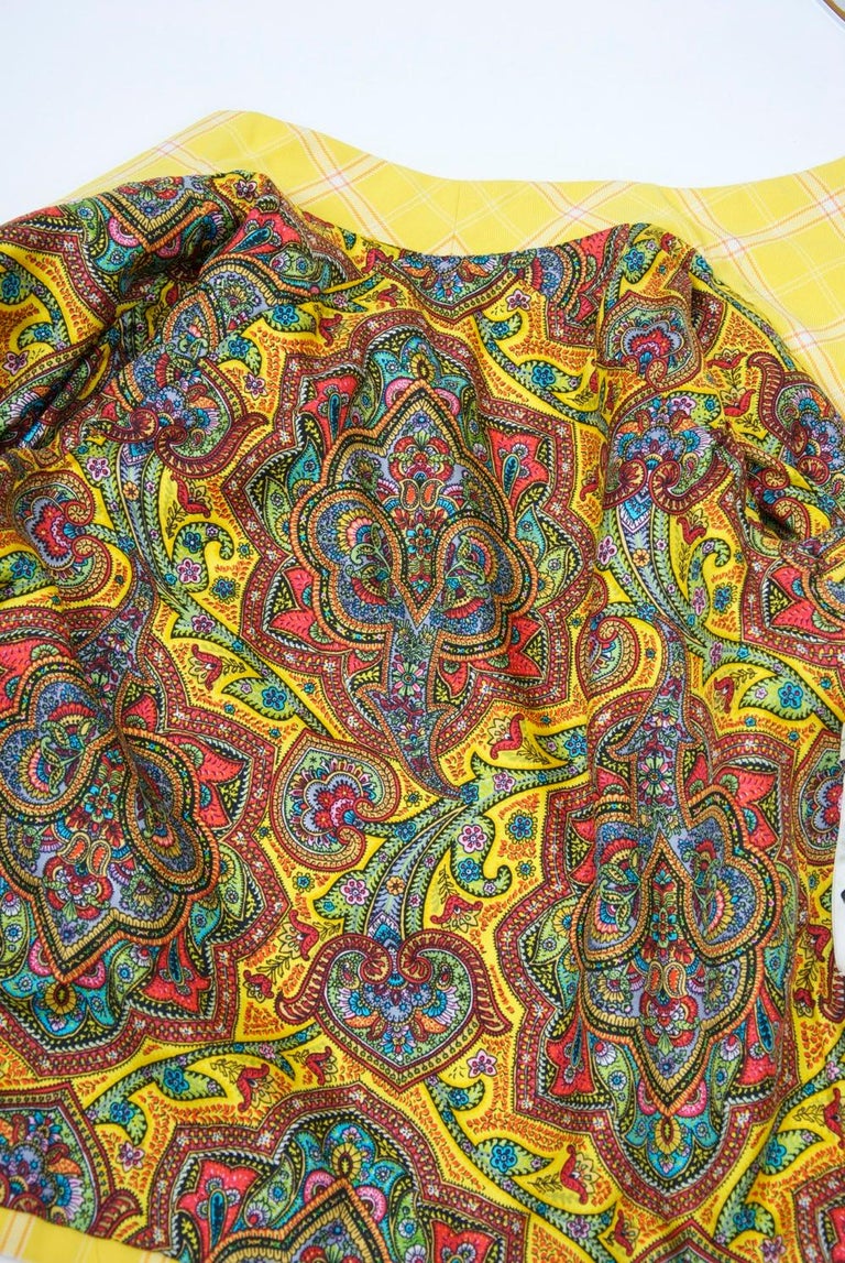 1960s Bill Blass Yellow Three-Piece Suit with Paisley Shell For Sale at ...