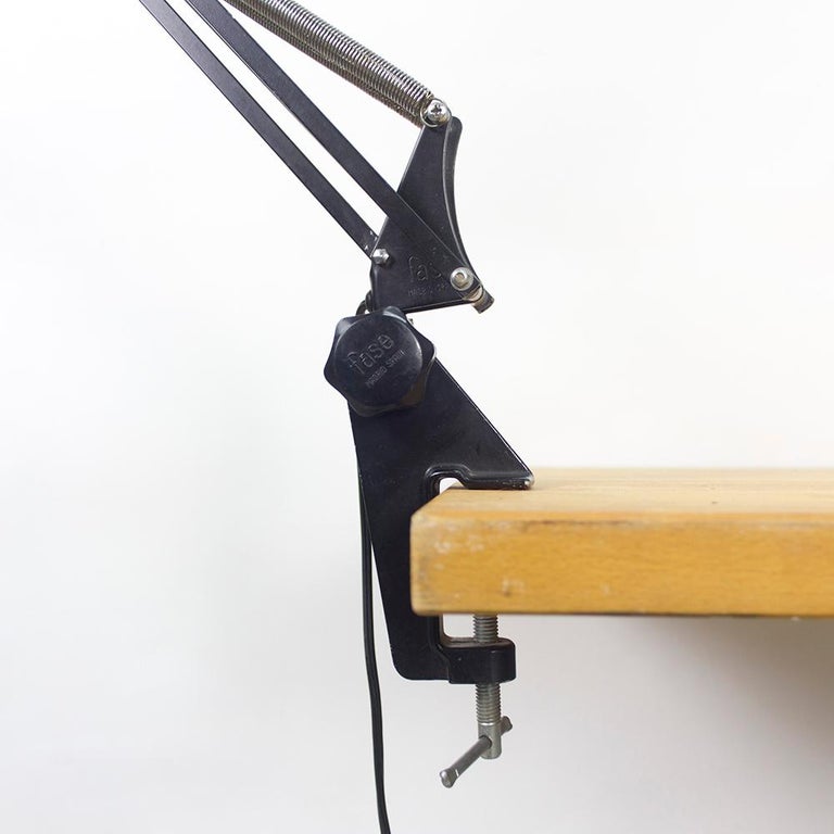 1960s Black Architect Table Mounting Lamp by Fase For Sale at 1stDibs