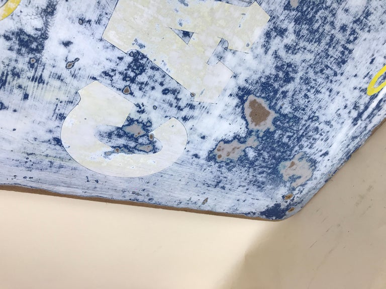 1960s Blue Hard Cardboard Vintage Italian Bitter Campari Sign For Sale ...