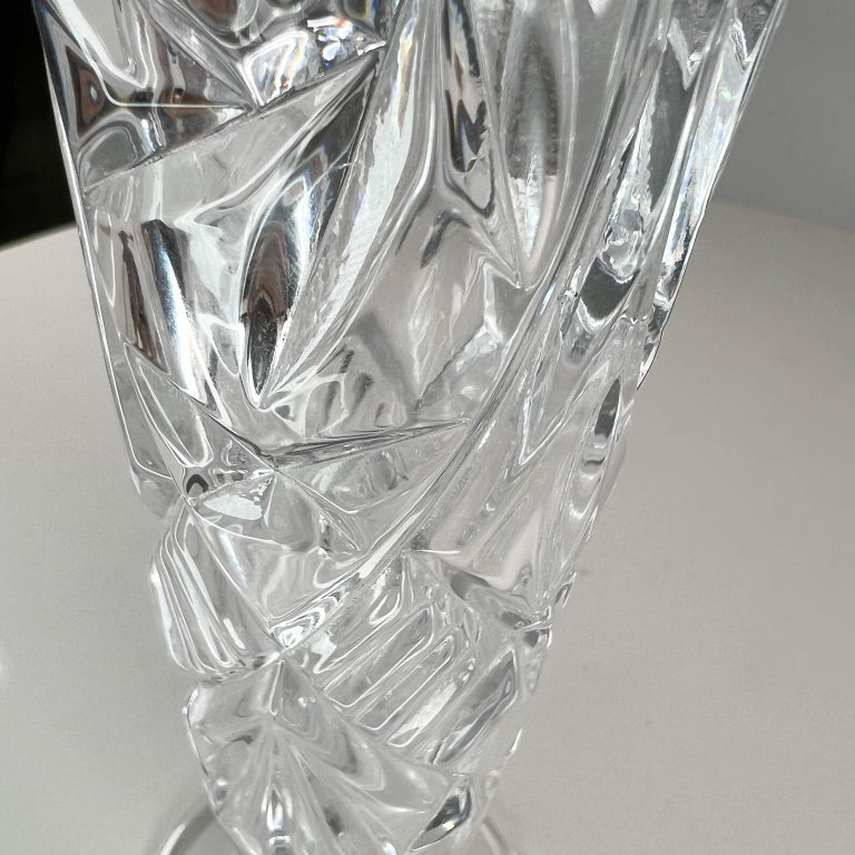 1960s Bohemia Czech Republic Elegant Cut Glass Bud Vase Lead Crystal ...