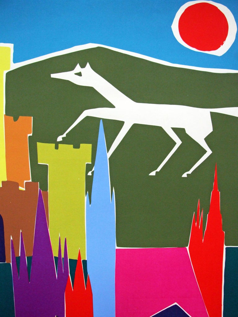 1960s British Coach Travel Poster Pop Art Illustration Design For Sale ...