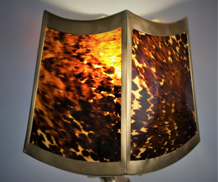 1960s Bronze Seahorse Table Lamp with Faux Turtle Shell Panels For Sale ...