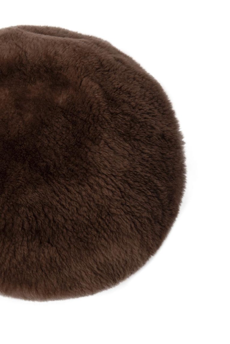1960s Brown Genuine Sheared Beaver Fur Beret at 1stDibs