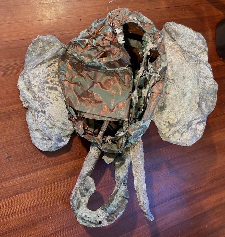 1960s, Brutalist Copper Elephant Wall Sculpture, Signed Rhoda Howard ...