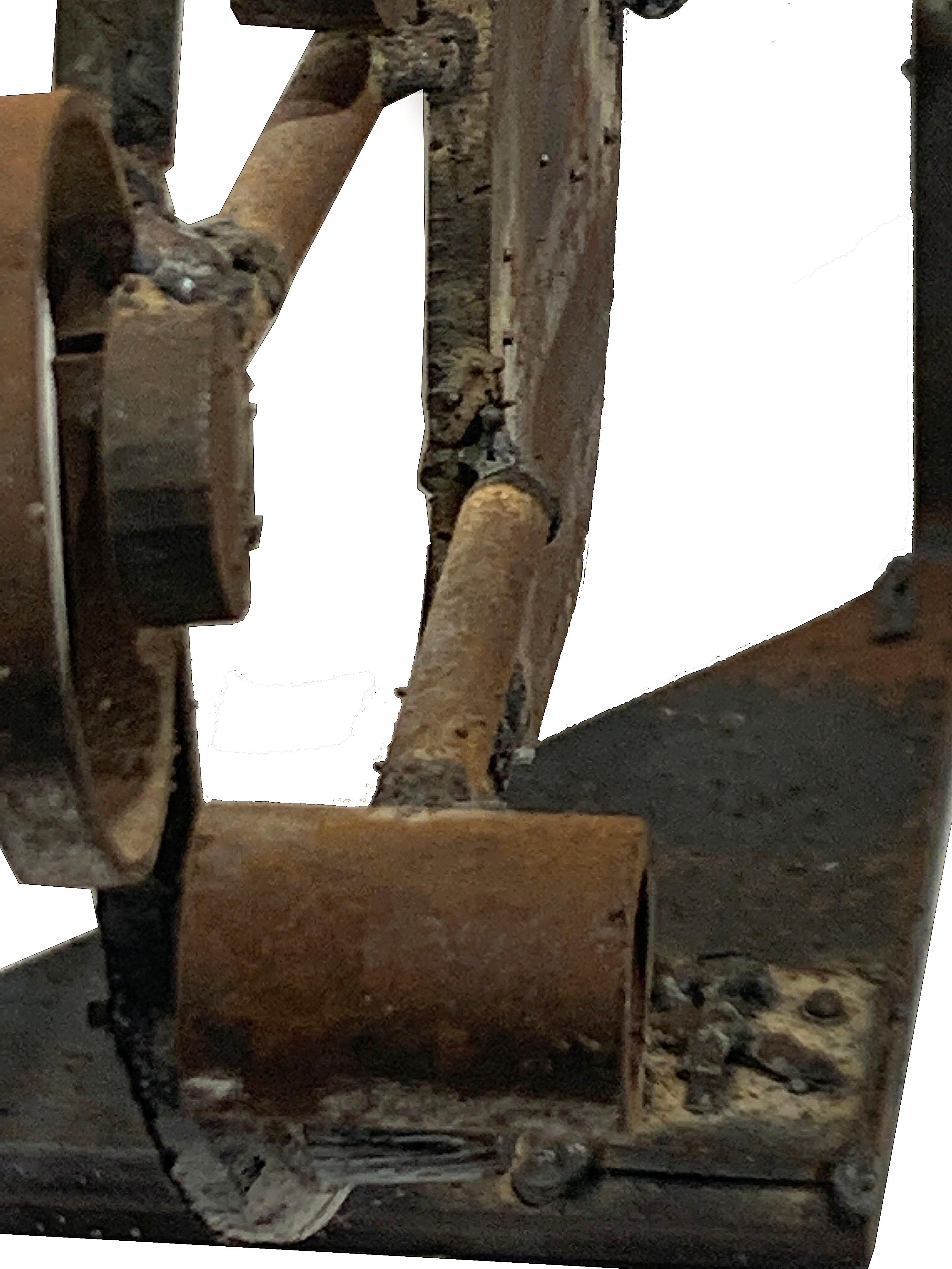 1960s Brutalist Metal Sculpture For Sale at 1stDibs