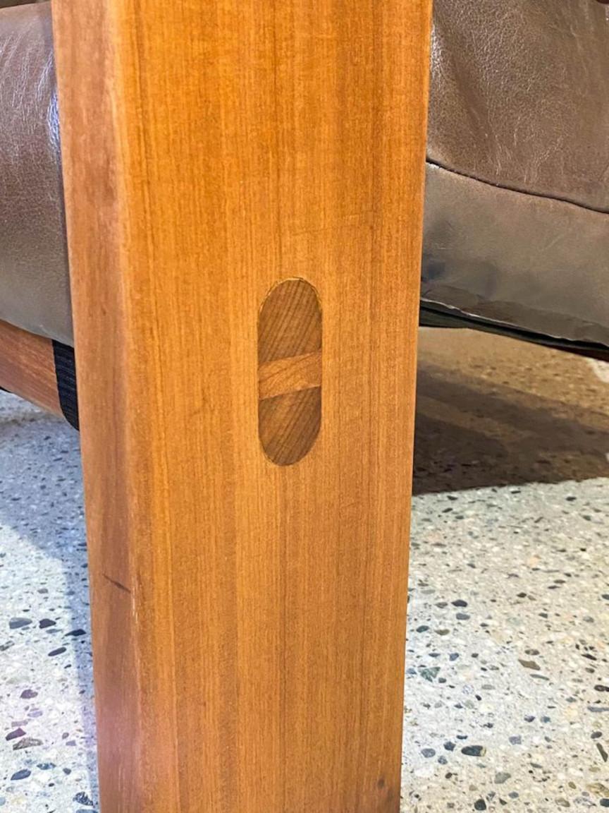 1960s Canadian Afromosia Teak and Leather Lounge Chair by Paul Arno at ...