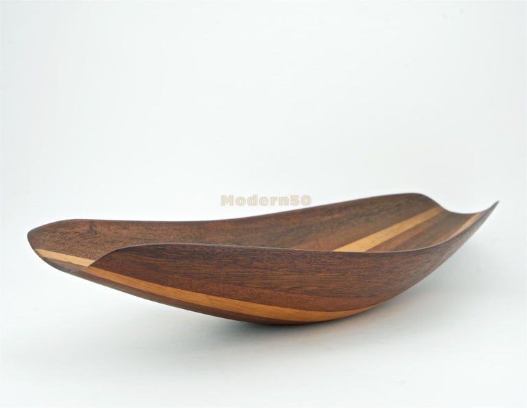 1960s Canoe Bowl American Studio Craft Woodworkers Banana Cabin Modern ...