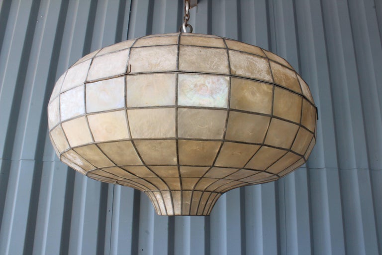 1960s Capiz Pendant Light at 1stDibs