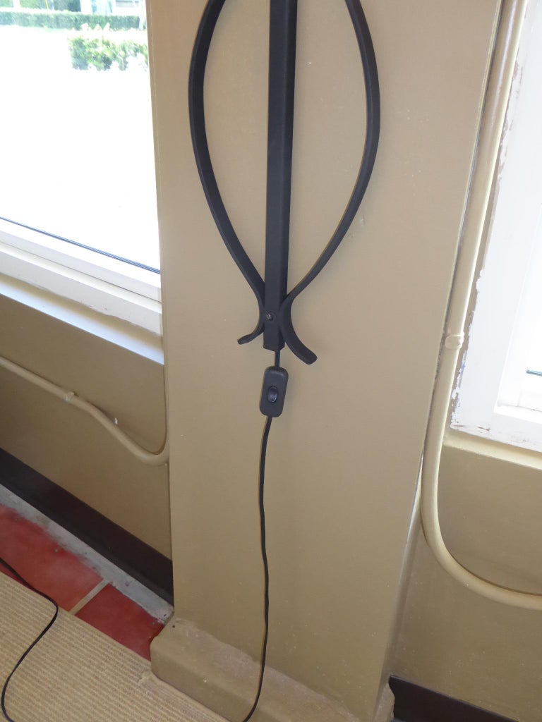 1960s Capiz Shell Teardrop and Wrought Iron Wall Light Sconce at 1stDibs