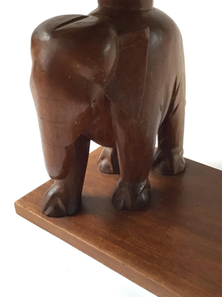 1960s, Carved Mahogany Elephant Coffee Table For Sale at 1stDibs