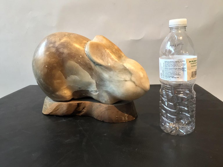 1960s Carved Marble Sculpture of a Rabbit at 1stDibs