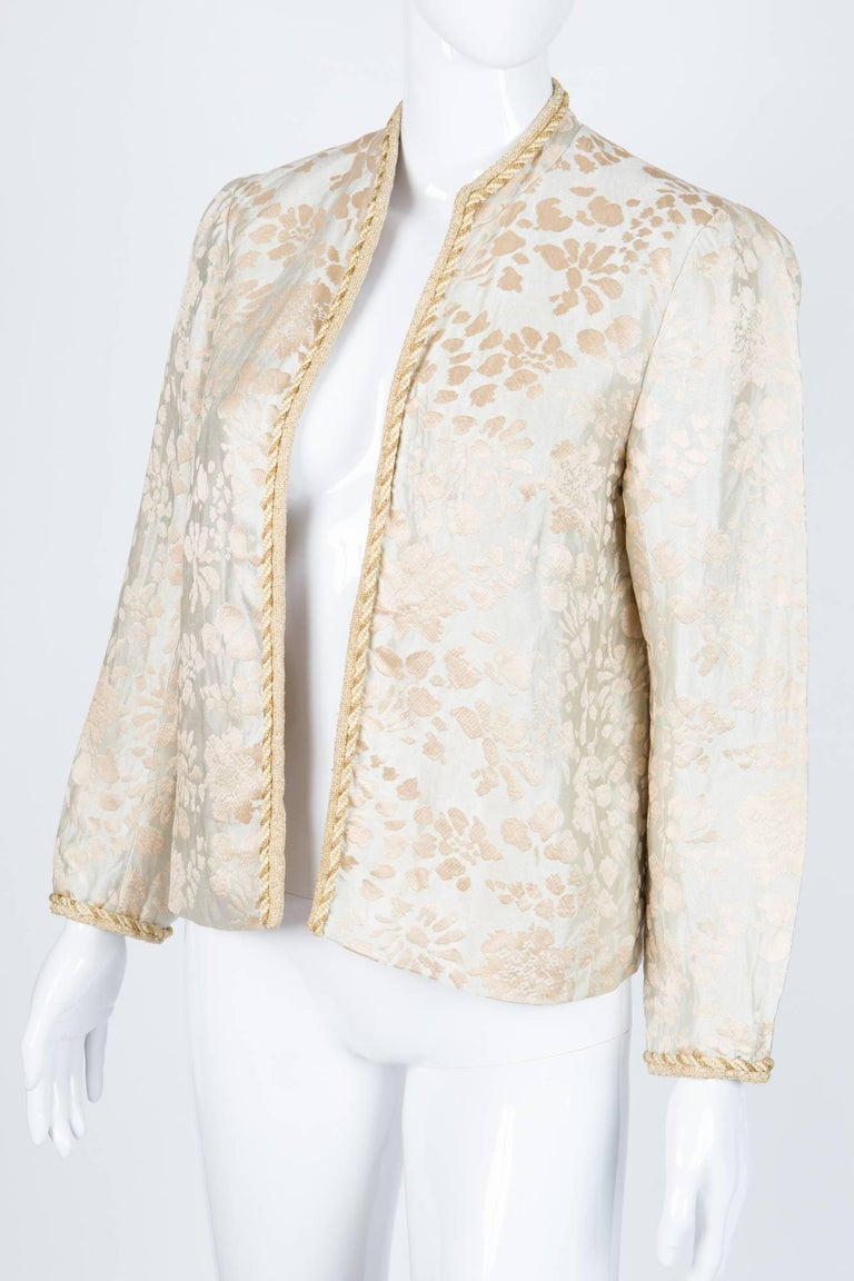 1960s Carven Jacquard Evening Jacket For Sale at 1stDibs