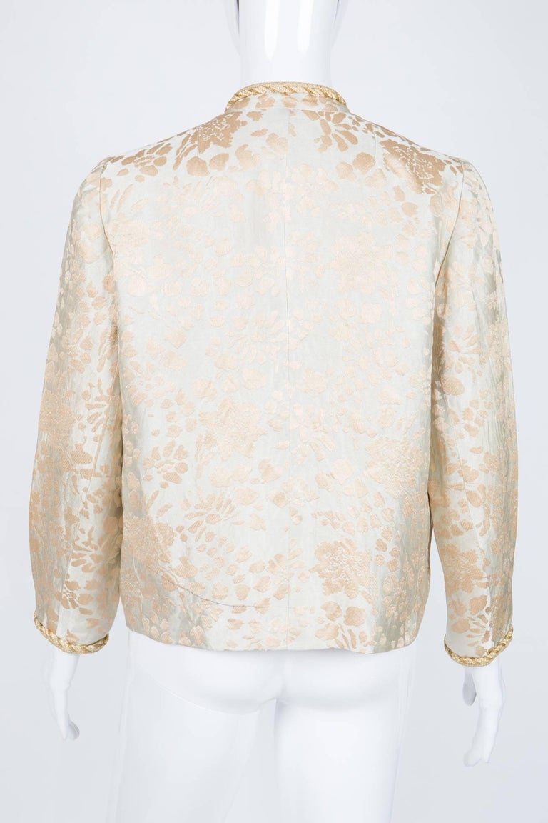 1960s Carven Jacquard Evening Jacket For Sale at 1stDibs
