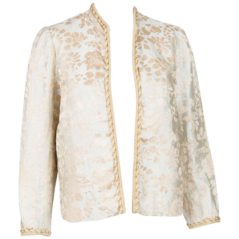 1960s Carven Jacquard Evening Jacket For Sale at 1stDibs