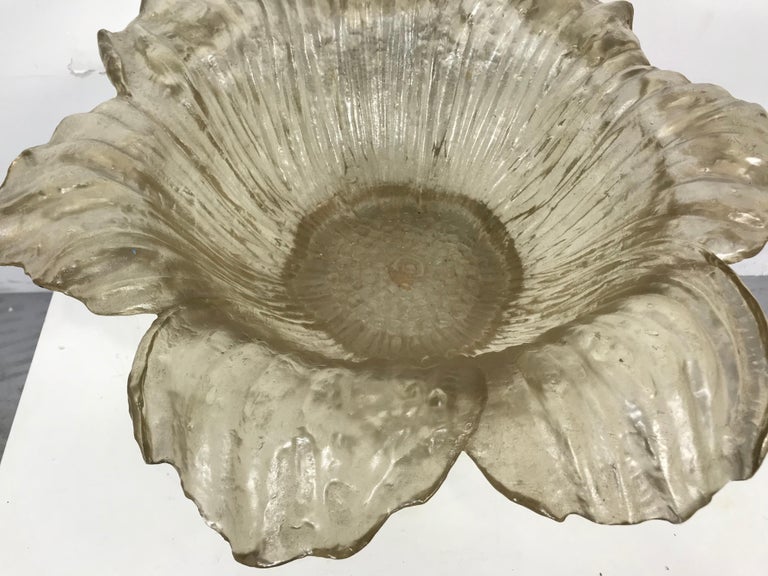 1960s Cast Resin Flower Shape Bowl / Centerpiece by Dorothy Thorpe For ...