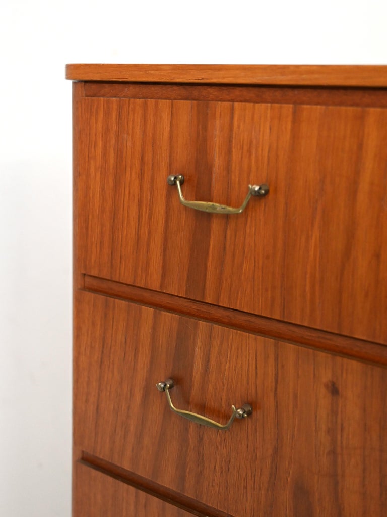1960s Chest of Drawers with Gilded Handles For Sale at 1stDibs