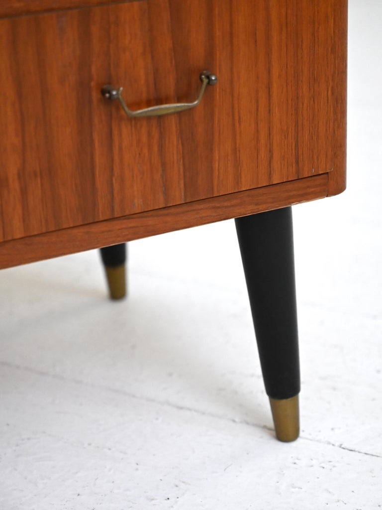 1960s Chest of Drawers with Gilded Handles For Sale at 1stDibs