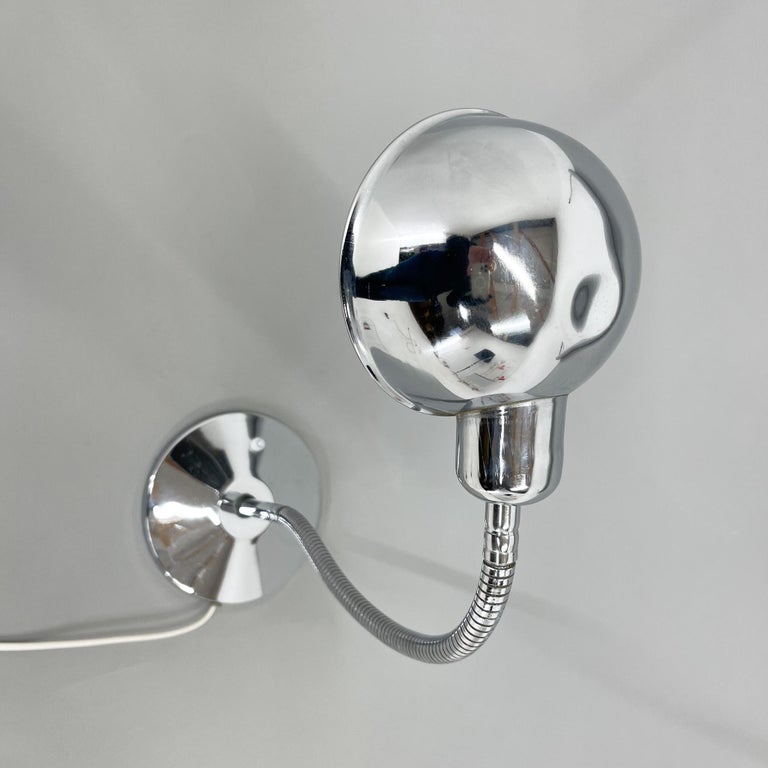 1960's Chrome Adjustable Table Lamp, Italy For Sale at 1stDibs