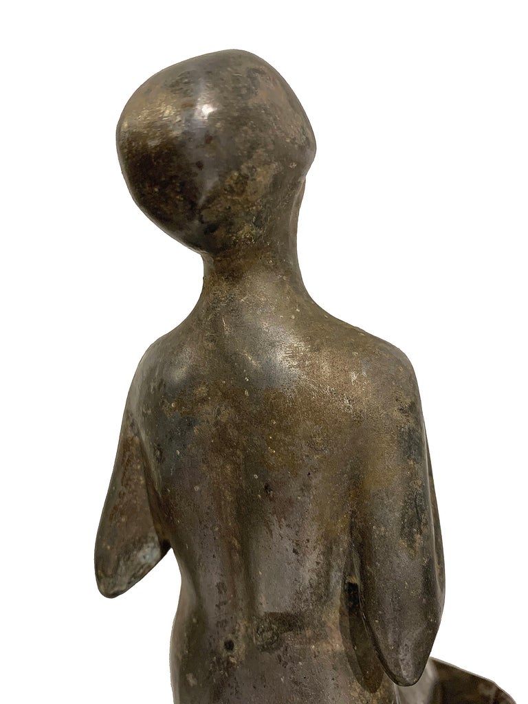 1925 Chrome Female Bookends, "The Soul of The Book" by Arturo Levi For ...