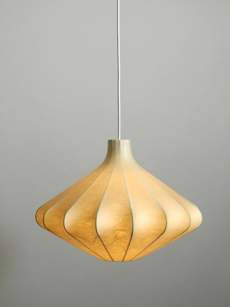 1960s Cocoon Pendant Lamp in Rare Design in Mint Condition at 1stDibs