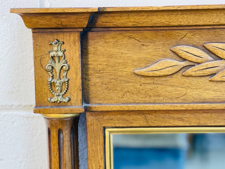 1960s Column Style Wall Mirror For Sale at 1stDibs