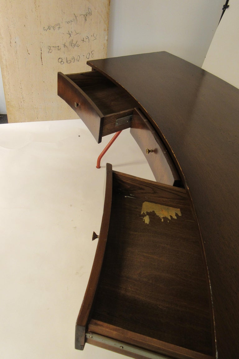 1960s Curved Writing Desk at 1stDibs