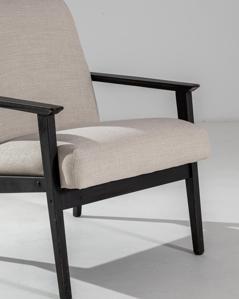 1960s Czech Geometric Wooden Armchair For Sale at 1stDibs