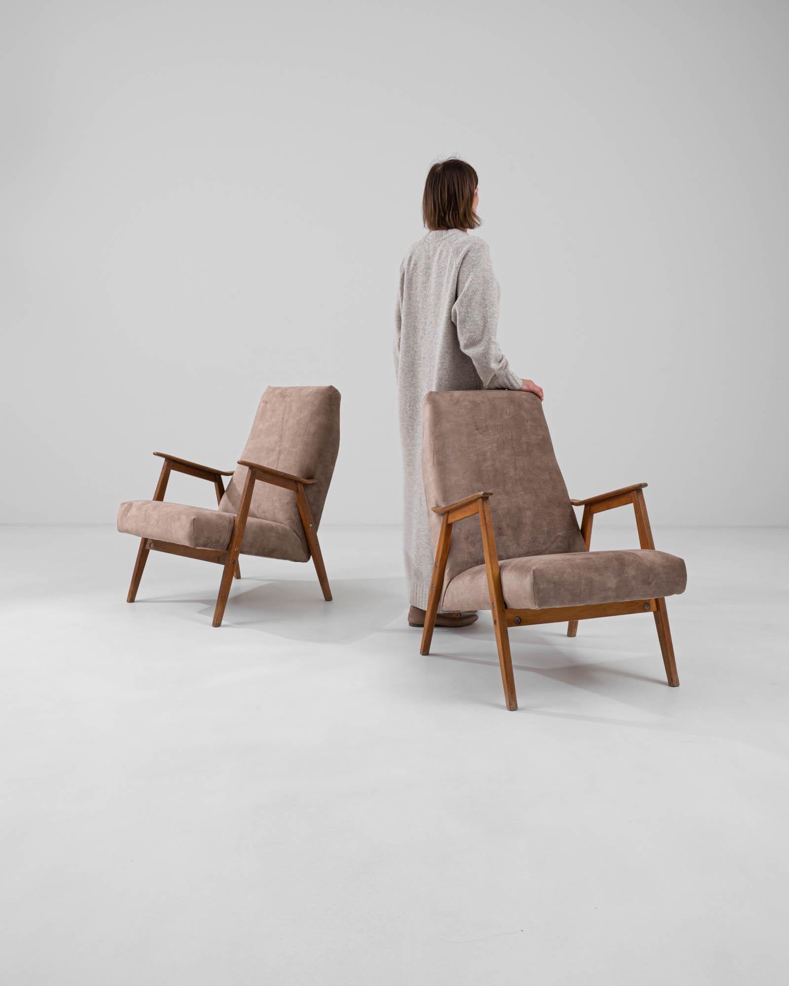 1960s Czech Upholstered Armchairs, a Pair For Sale at 1stDibs